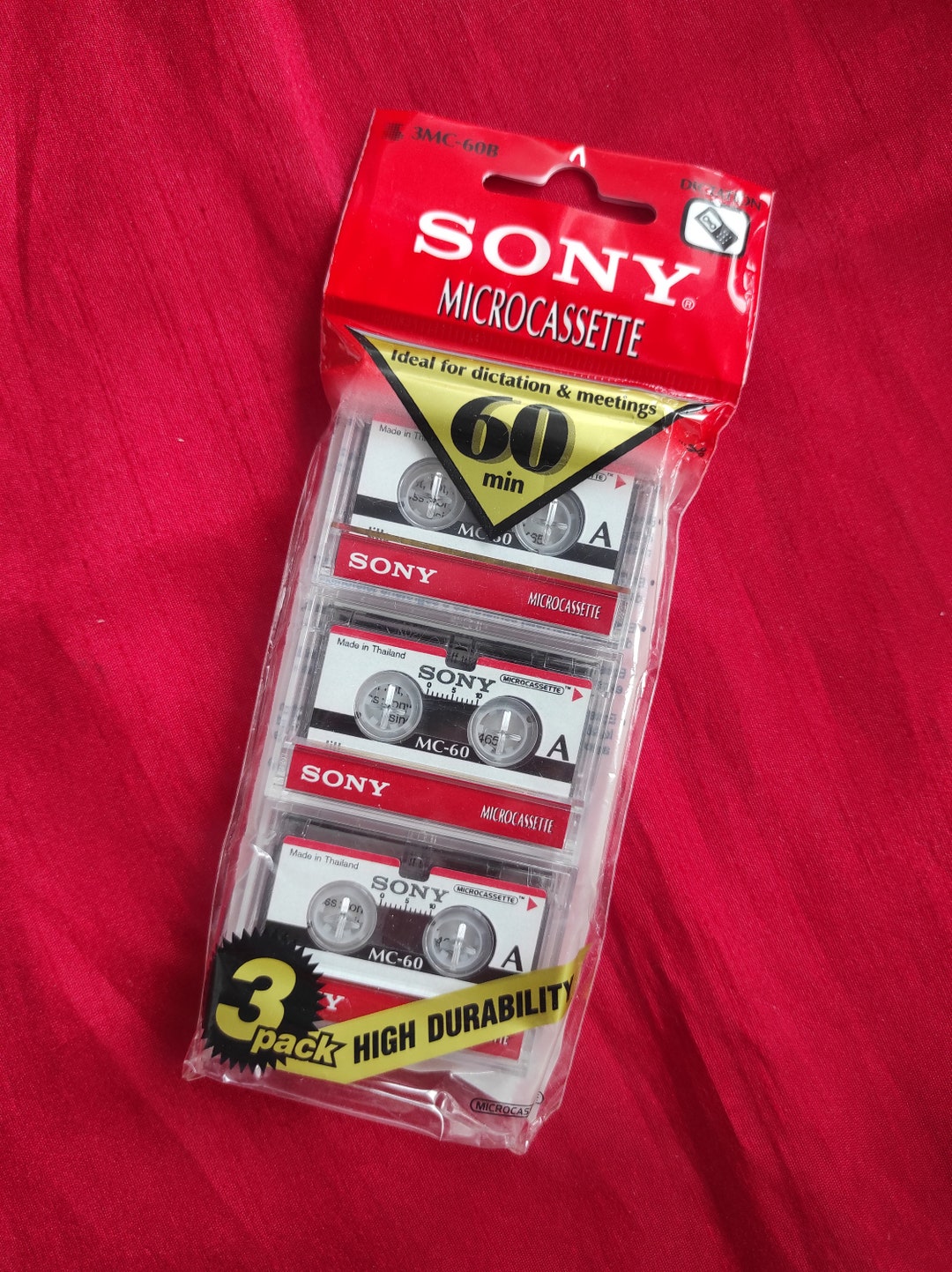 Vintage Mini Cassettes Sony 60 M. 3pcs, NEW Sony Dictaphone Mini ...