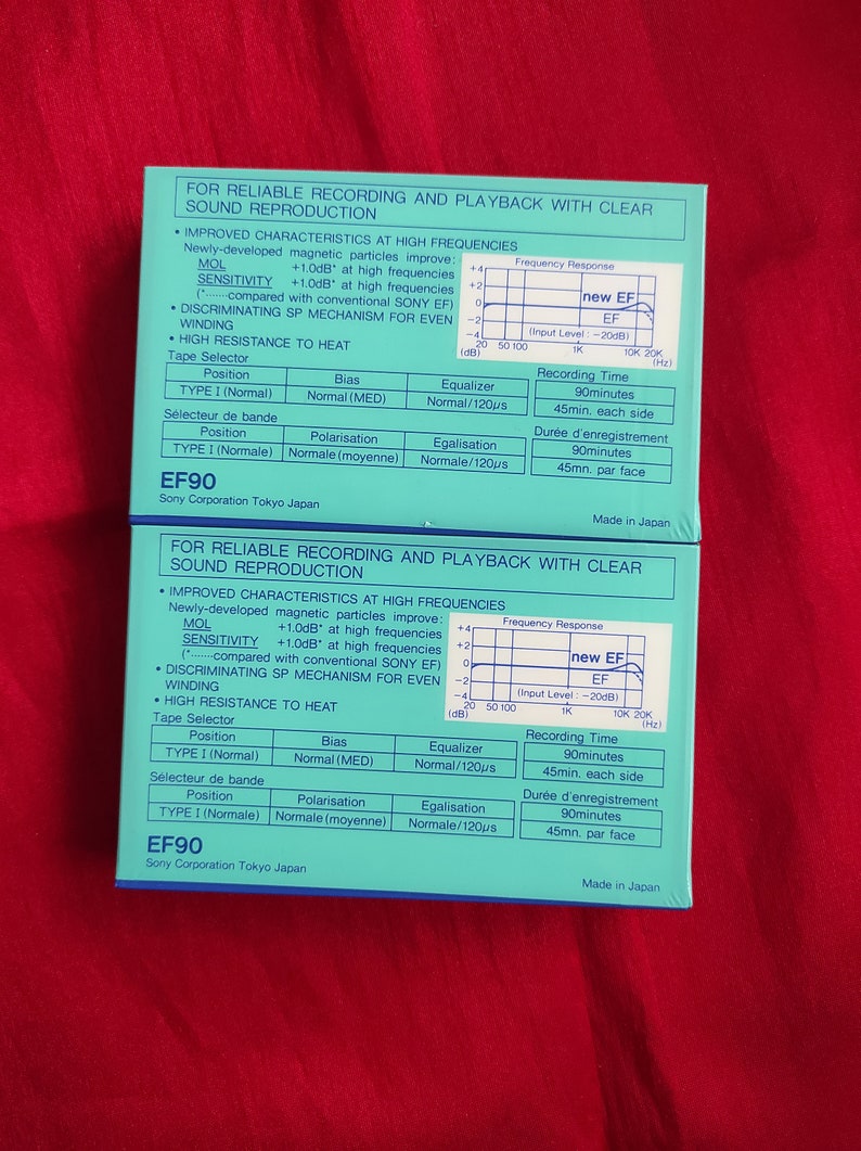 Vintage Cassette,sony EF90 Vintage Audio Cassette, Blank Cassette,retro ...