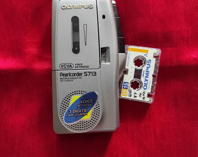 Olympus Pearlcorder S713 Vintage Voice Recorder, Microcassette Olympus, Working Microcassette ...