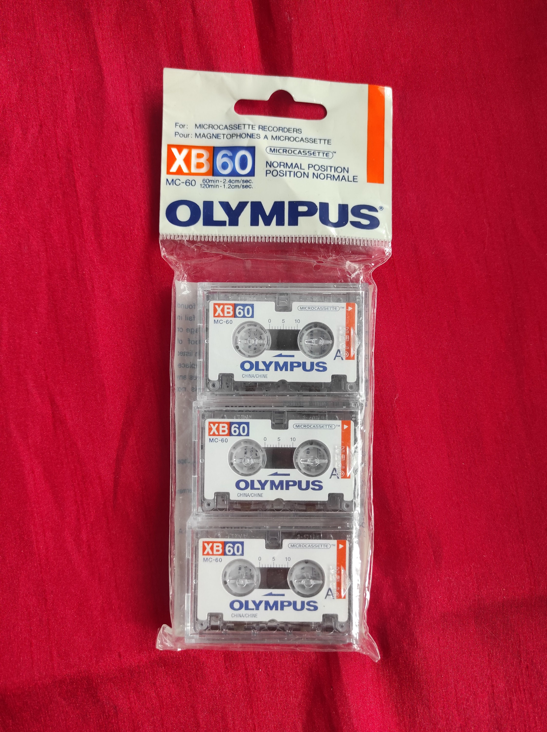 Vintage Mini Cassettes Olympus XB 60 . 3pcs, NEW Olympus Dictaphone ...