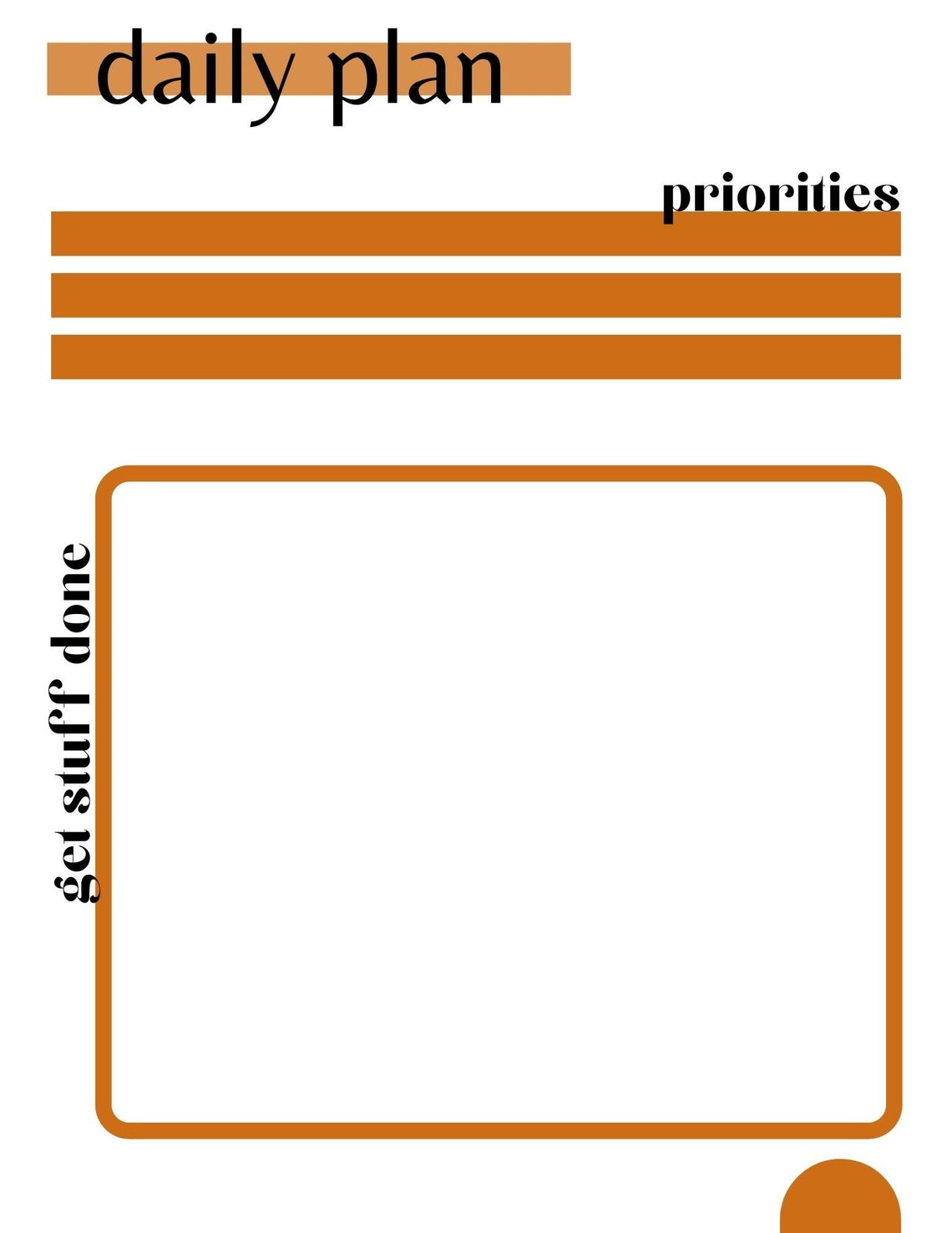 Daily Planner Printable Daily Task Sheet - Etsy