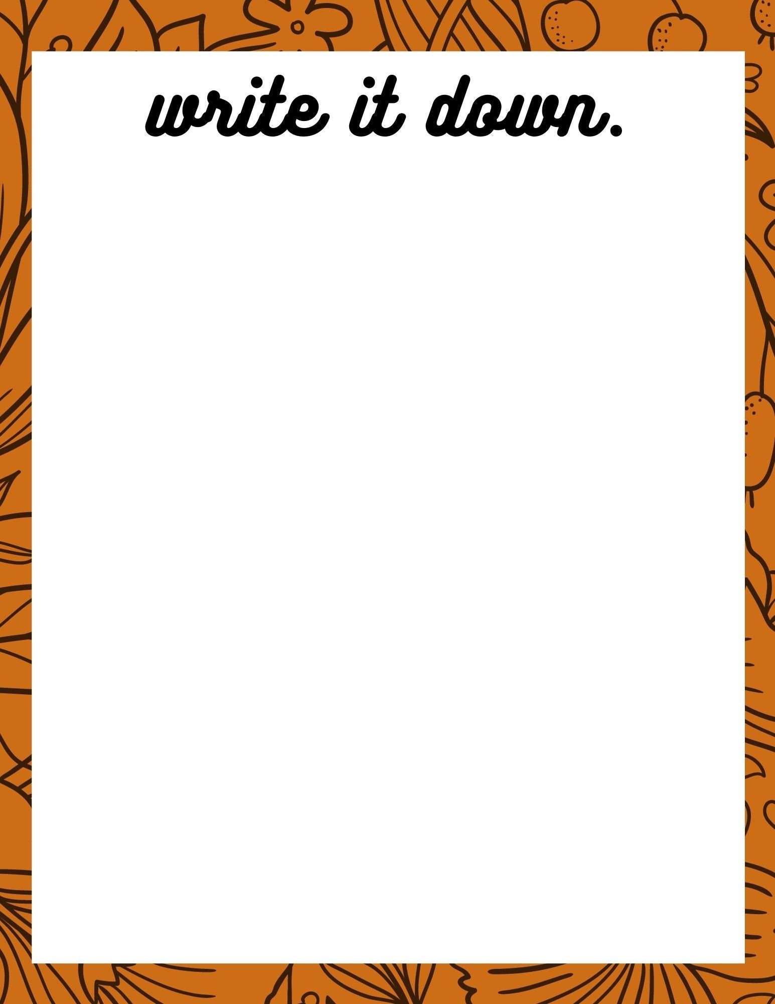 Write It Down Printable Daily Task Sheet | Brainstorm Sheet | Brain ...
