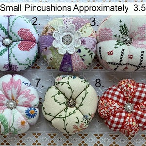 Pincushions Embellished With Vintage Touches, Handmade Pincushions ...