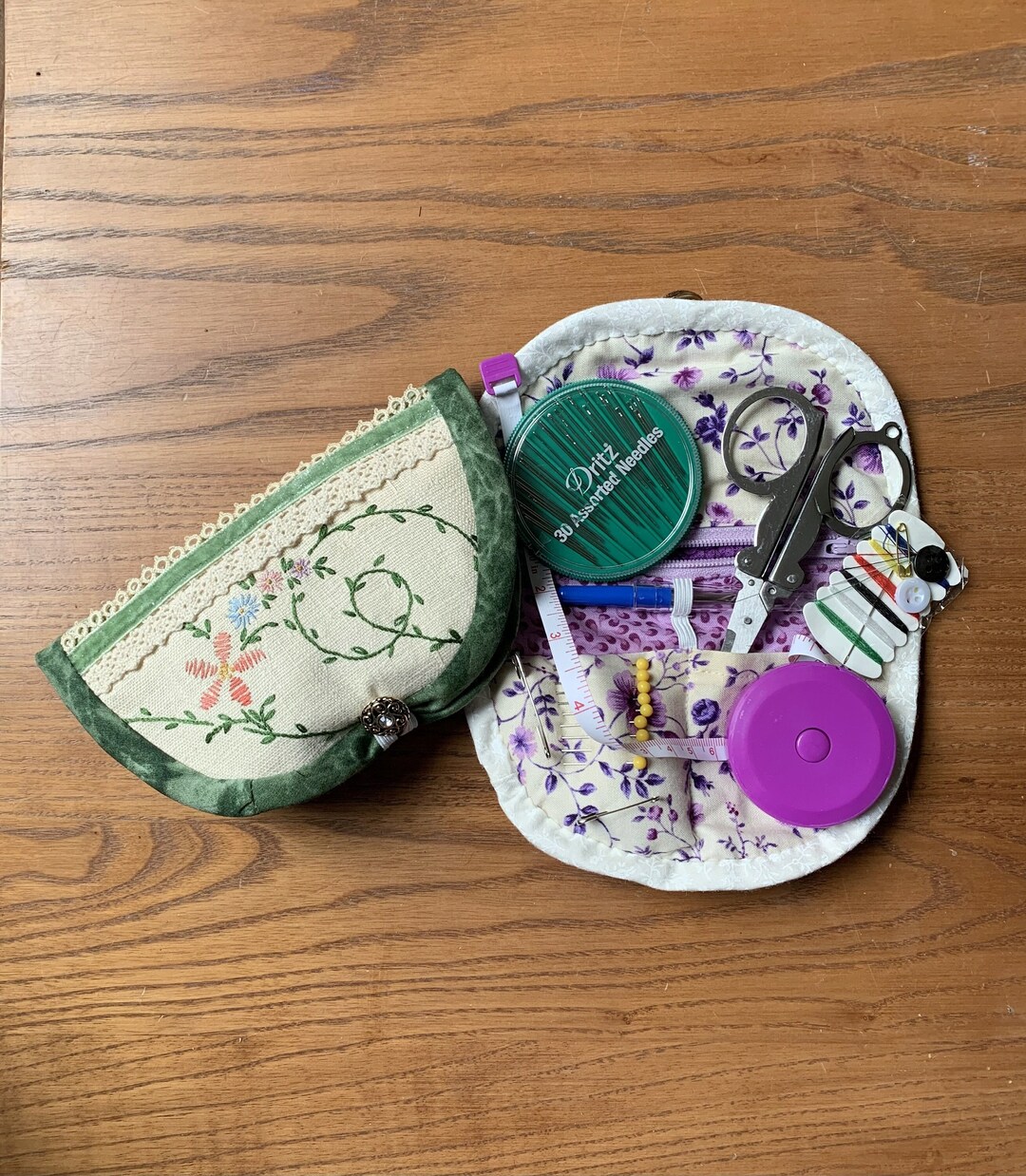 Small Sewing Kit Trimmed With Repurposed Vintage Lace & Linen - Etsy