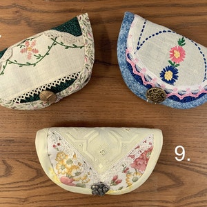 Small Sewing Kit Trimmed With Repurposed Vintage Lace & Linen, Travel ...