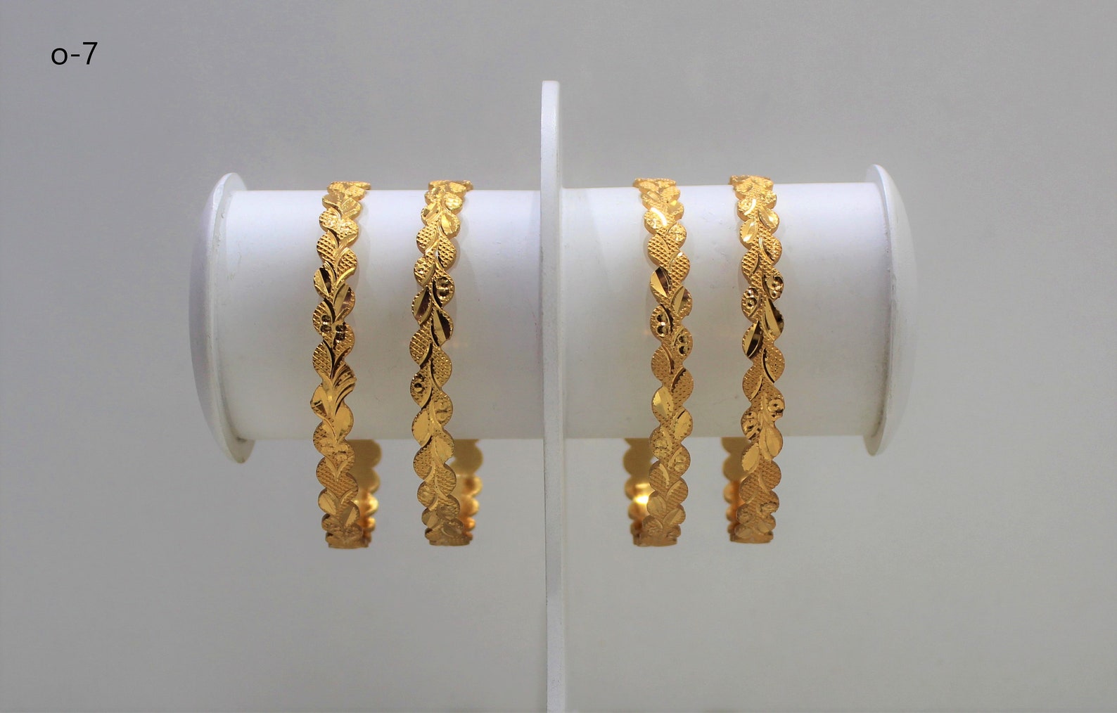 Gold Plated Indian Large Size 4 Bangles Traditional Pakistani Etsy