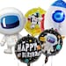 5pcs Outer Space Theme Birthday Balloon Set, Astronaut Balloon Kit ...