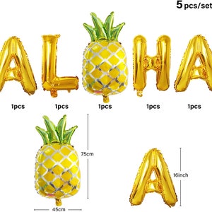 Giant ALOHA Foil Balloon Summer Party Hawaiian Decoration - Etsy UK