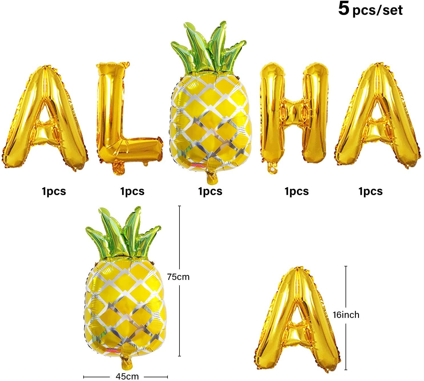 Giant ALOHA Foil Balloon Summer Party Hawaiian Decoration - Etsy UK
