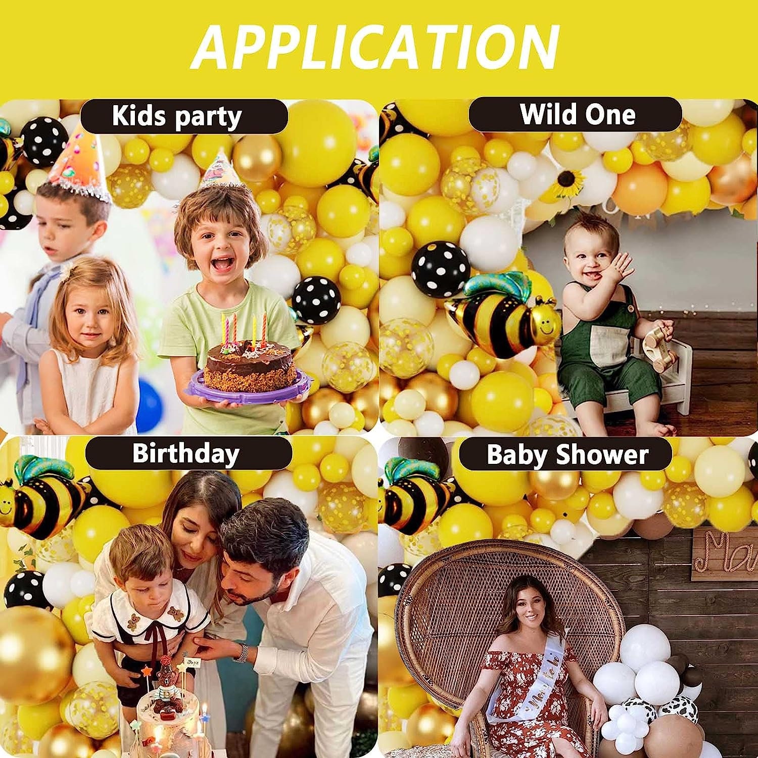 Entrance Balloon Arch With Bumblebee Cutouts Bumble Bee Bumblebee
