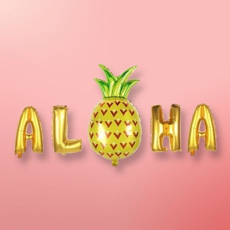 Giant ALOHA Foil Balloon Summer Party Hawaiian Decoration - Etsy UK