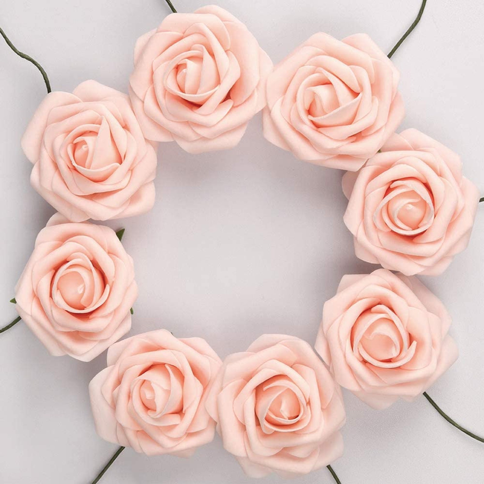 25PCS Artificial Roses for Weddings Blush Pink Real Touch - Etsy UK