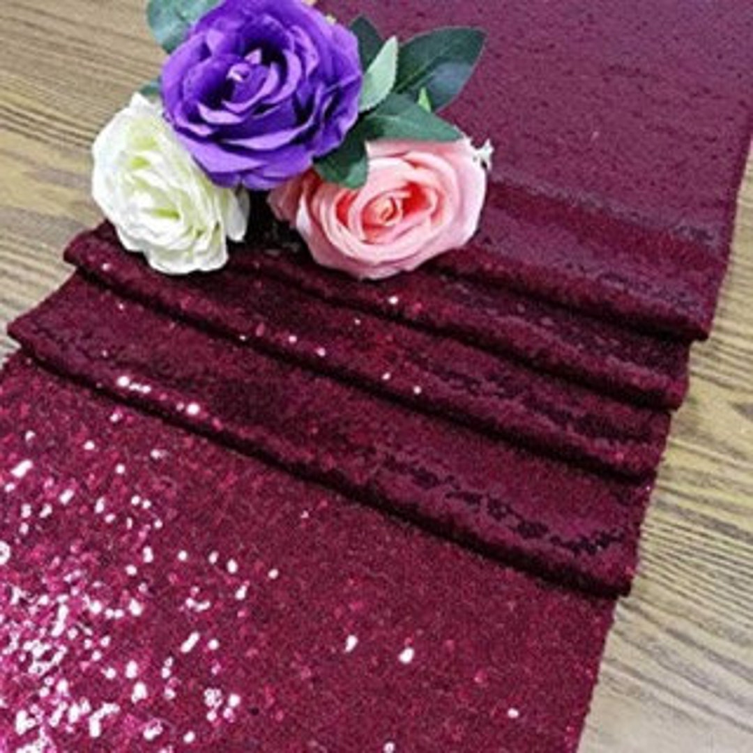 Pink Sequin Table Runner Pink Wedding Decor Table - Etsy
