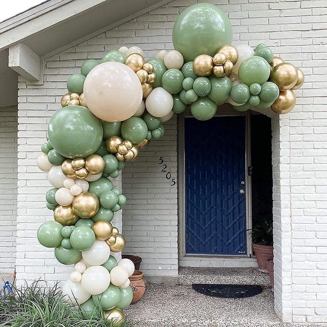 Premium Sage Green and Blush Balloon Arch Giant White - Etsy UK