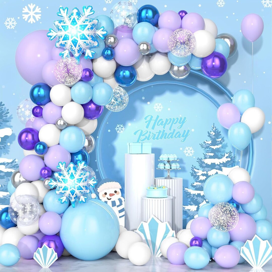 Double Stuffed Balloon for Frozen Balloon Garland Arch, Frozen Birthday ...