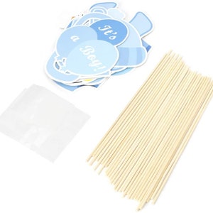 25PCS Blue Baby Shower Photo Booth Props for Baby Shower Supplies, Baby ...