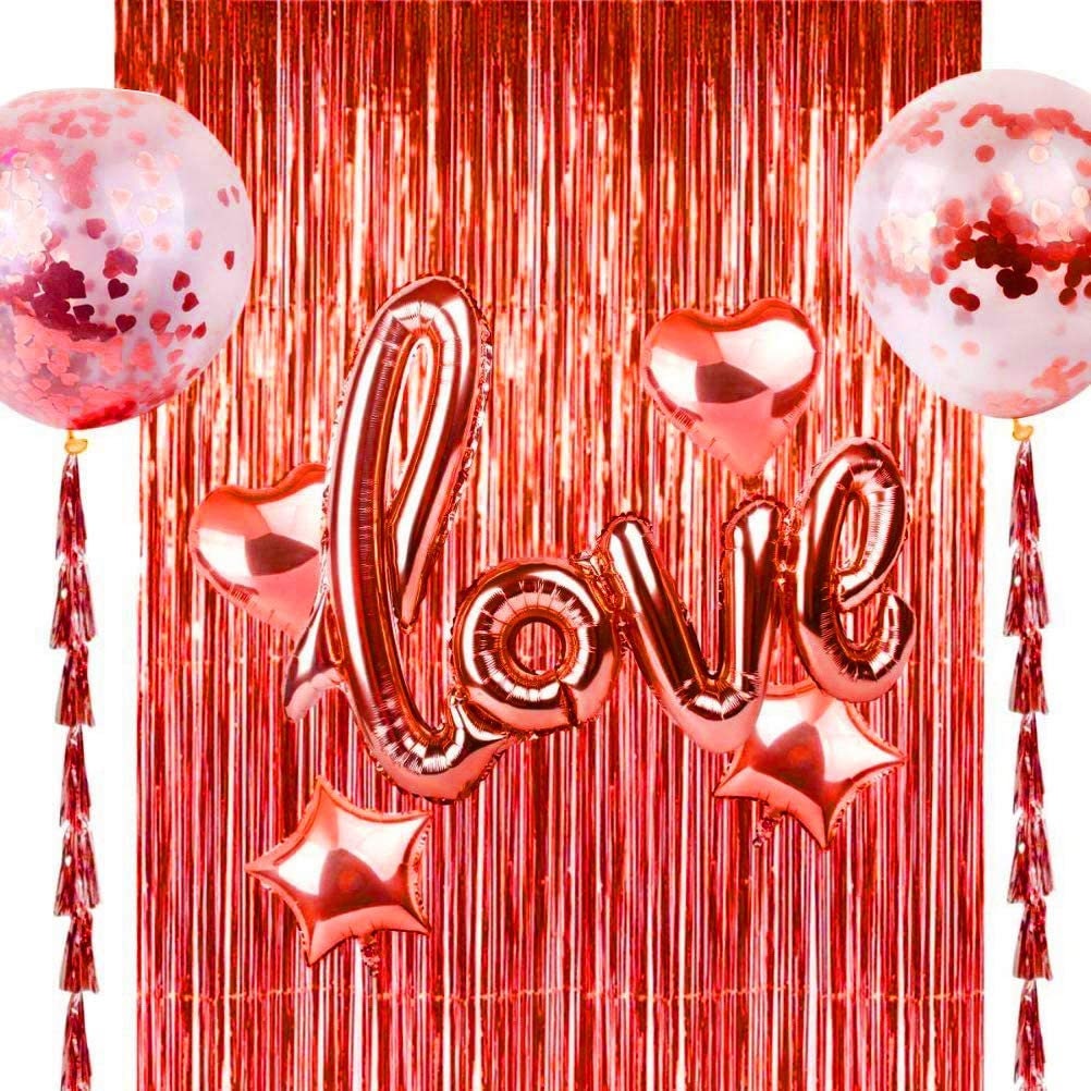 1pc Red Fringe Curtains Red Foil Curtains Red Birthday Party | Etsy