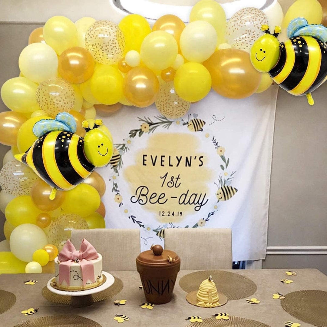 80pcs Bee Balloon Arch Kit, Bumble Bee Balloons for Christmas Parties ...