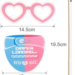 30pcs Gender Reveal Photo Booth Props Baby Shower Photo Booth Props ...