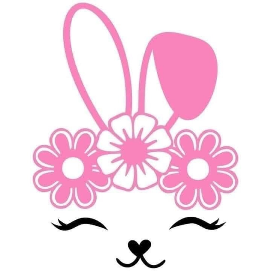 Pink Easter Bunny Sticker - Etsy