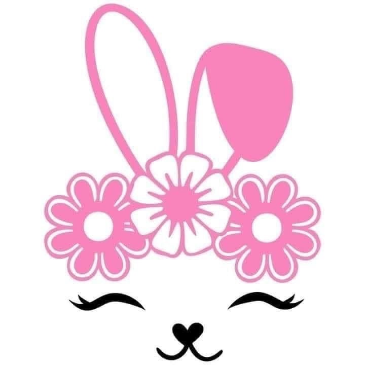 Pink Easter Bunny Sticker - Etsy