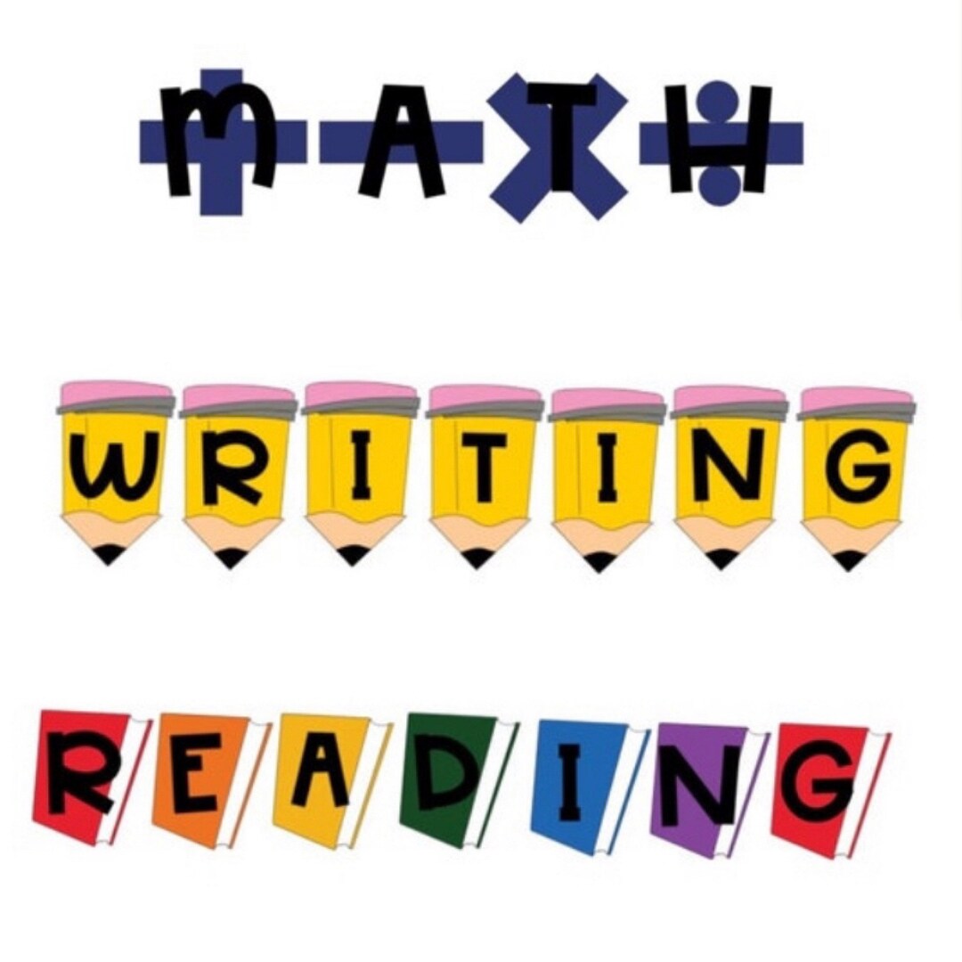 BULLETIN BOARD BANNER Reading Writing Math - Etsy