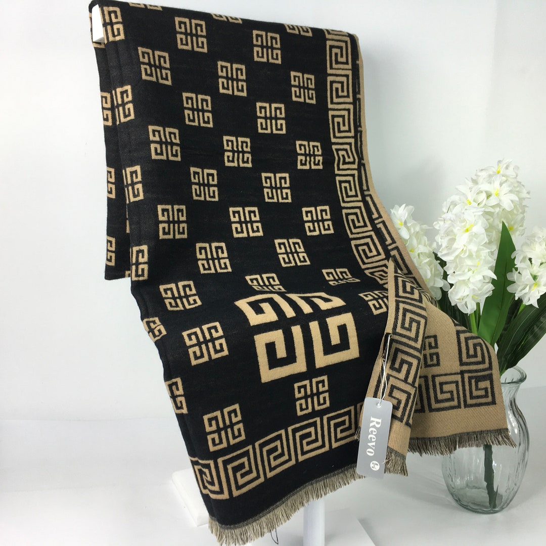 A Gorgeous Ladies' Winter Scarf With Geometric Patterns - Etsy