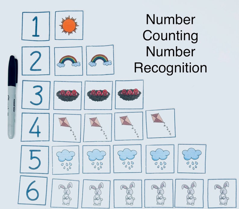 Spring Felt Board Set: Toddler and Preschool Math and Number Counting ...