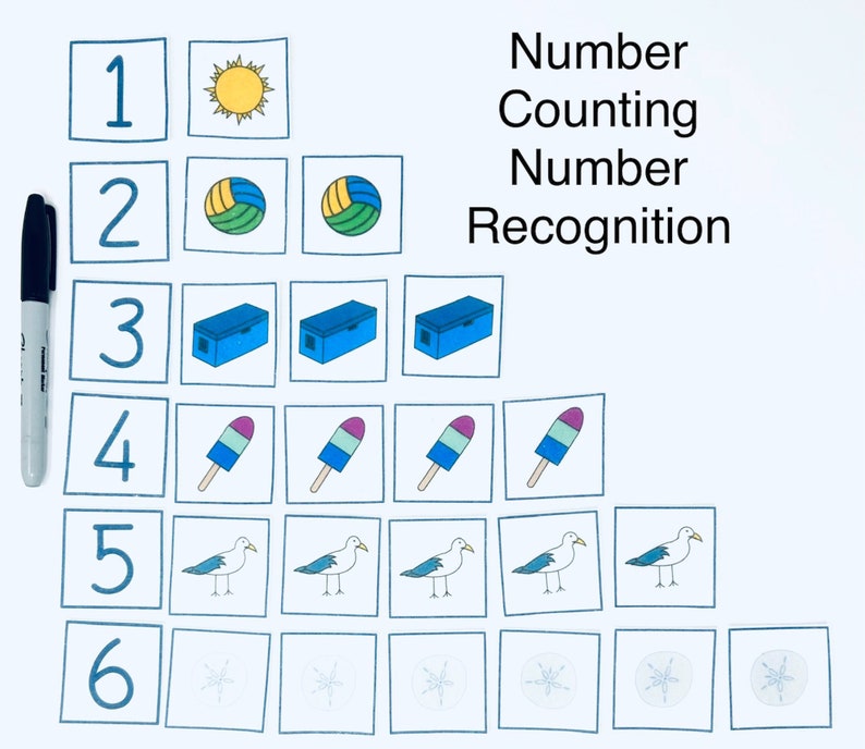 Summer Learning Felt Board Set for Kids, Toddler Math, Preschool Math ...