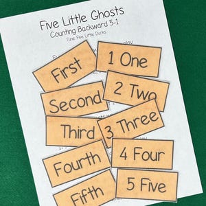 Five Little Ghosts Felt Board Set: Halloween Counting Songs, Preschool ...