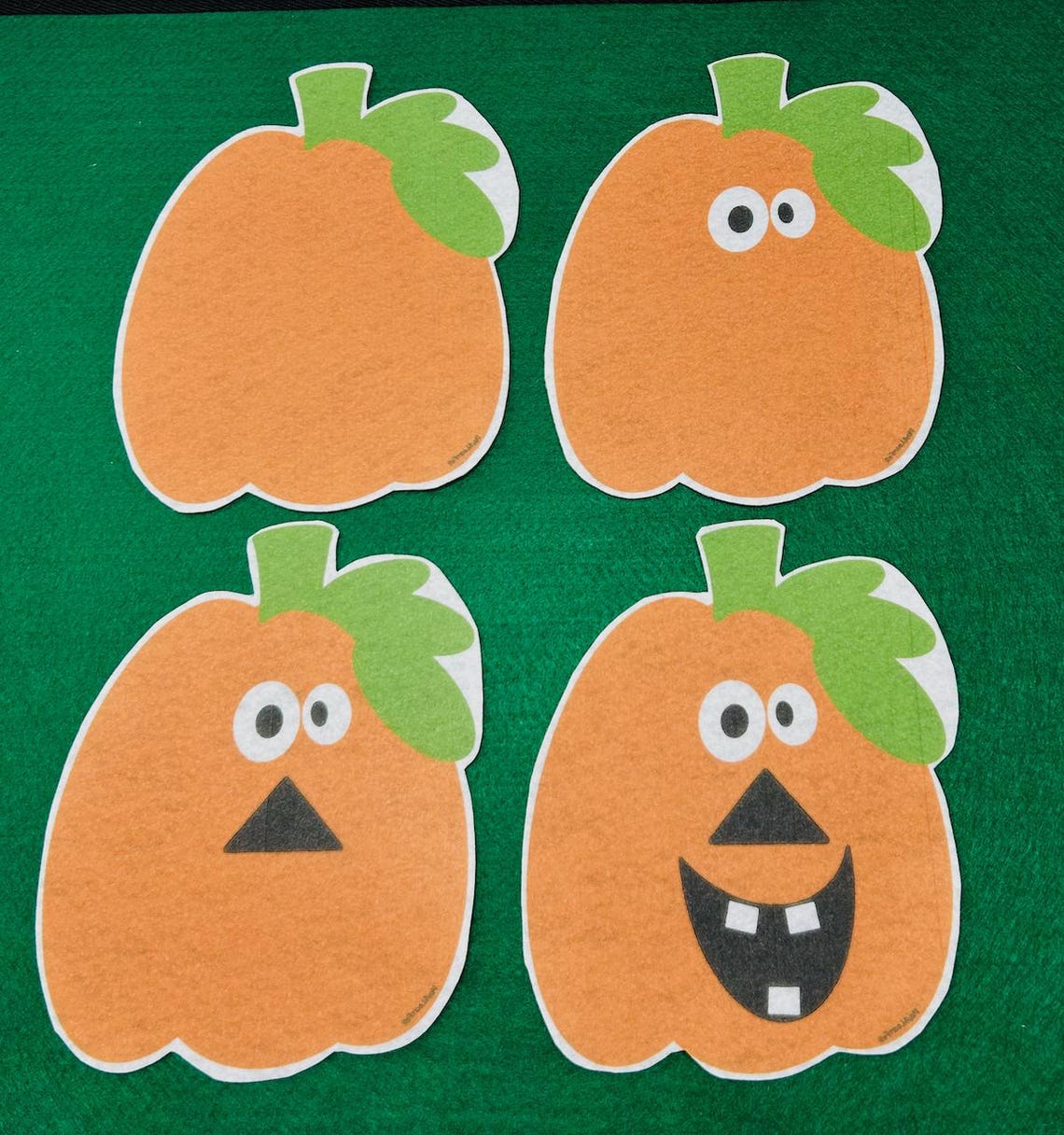 Pumpkin Face Felt Board Song Set: Fall Circle Time Activity, Halloween ...
