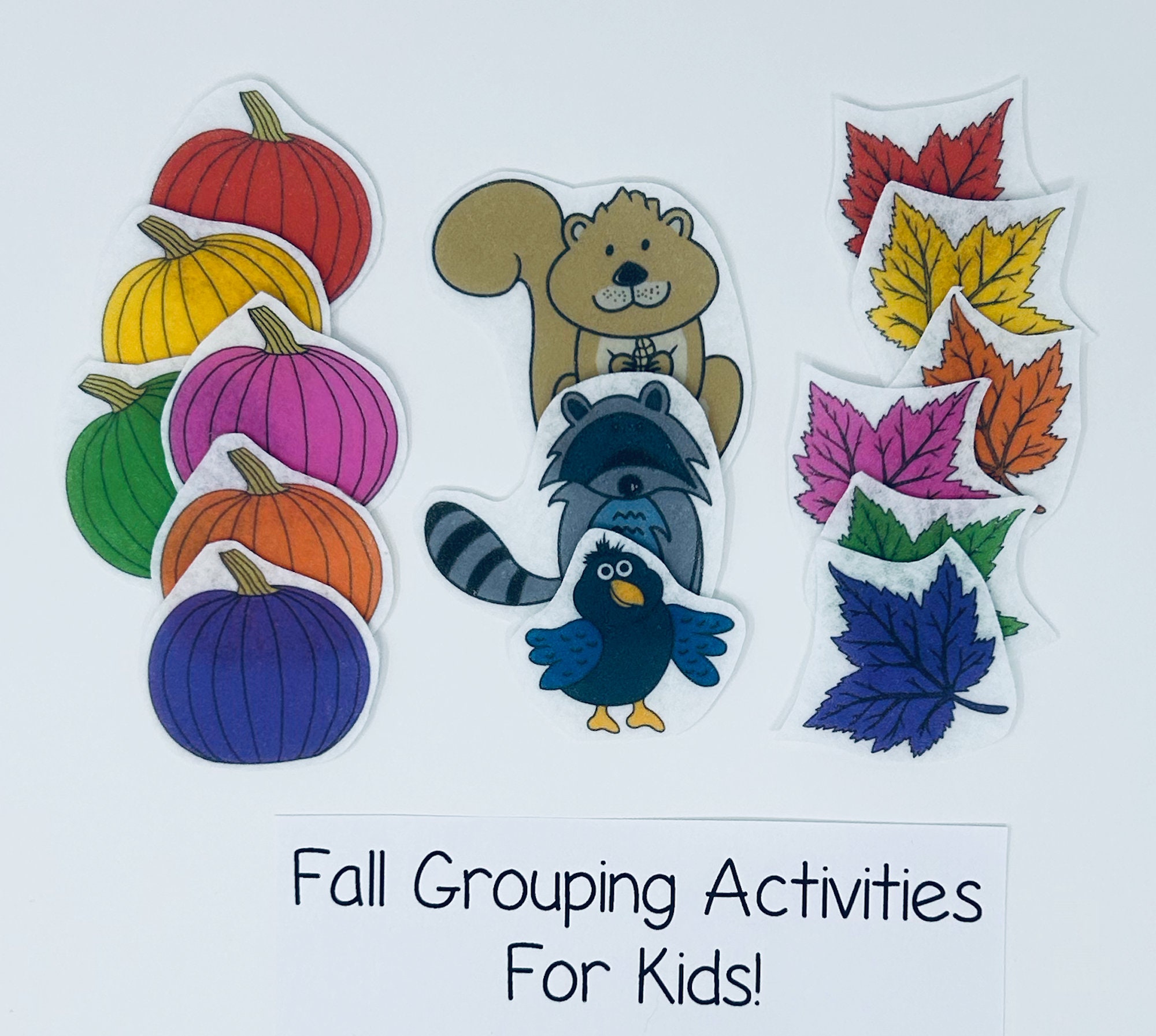 Fall Felt Board Set: Colors, Counting, Woodland Animals - Etsy