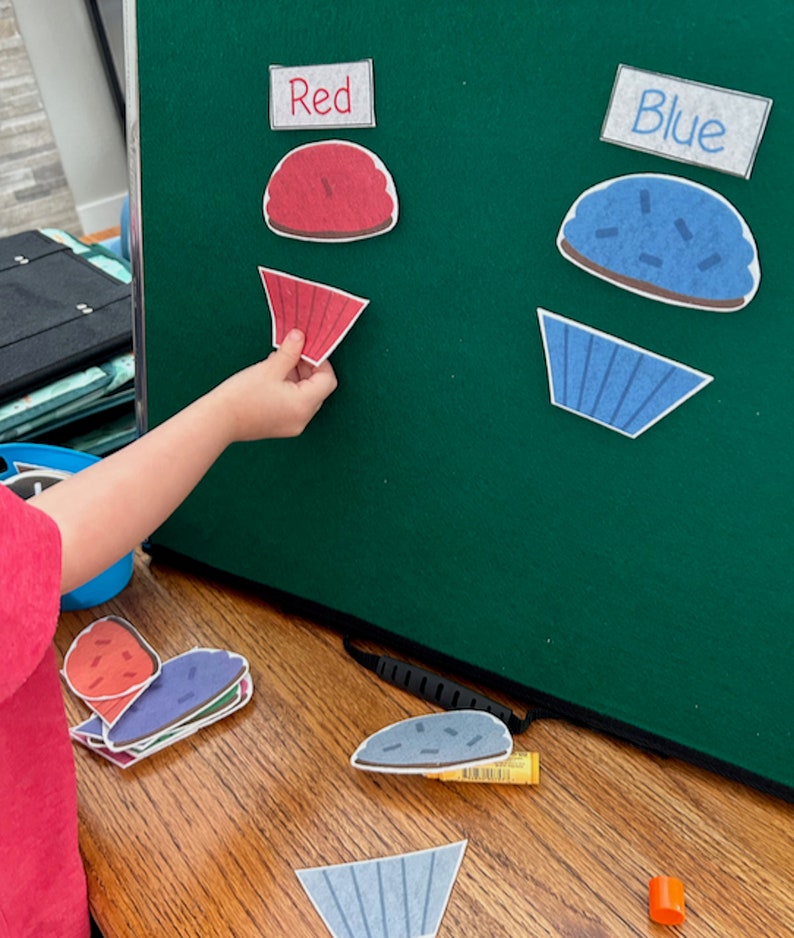 Cupcake Colors Felt Board Set: Learning Colors, Matching Game ...