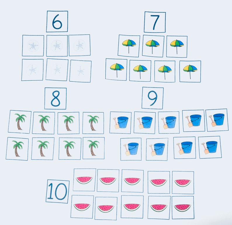 Summer Learning Felt Board Set for Kids, Toddler Math, Preschool Math ...