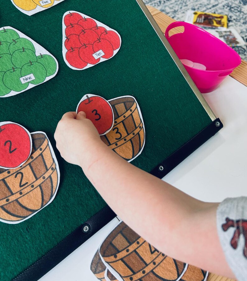 Apple Counting Felt Board Set: Preschool Math Activities - Etsy