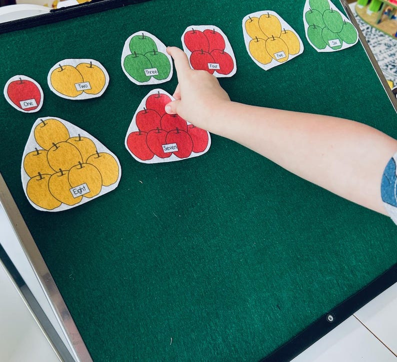 Apple Counting Felt Board Set: Preschool Math Activities - Etsy