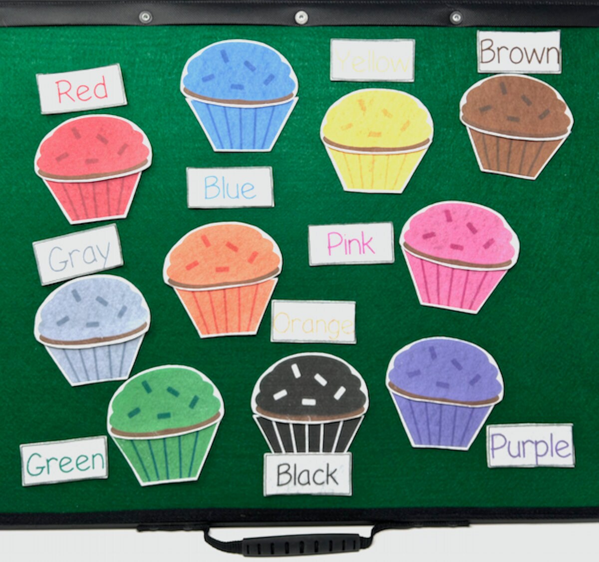 Cupcake Colors Felt Board Set: Learning Colors, Matching Game ...