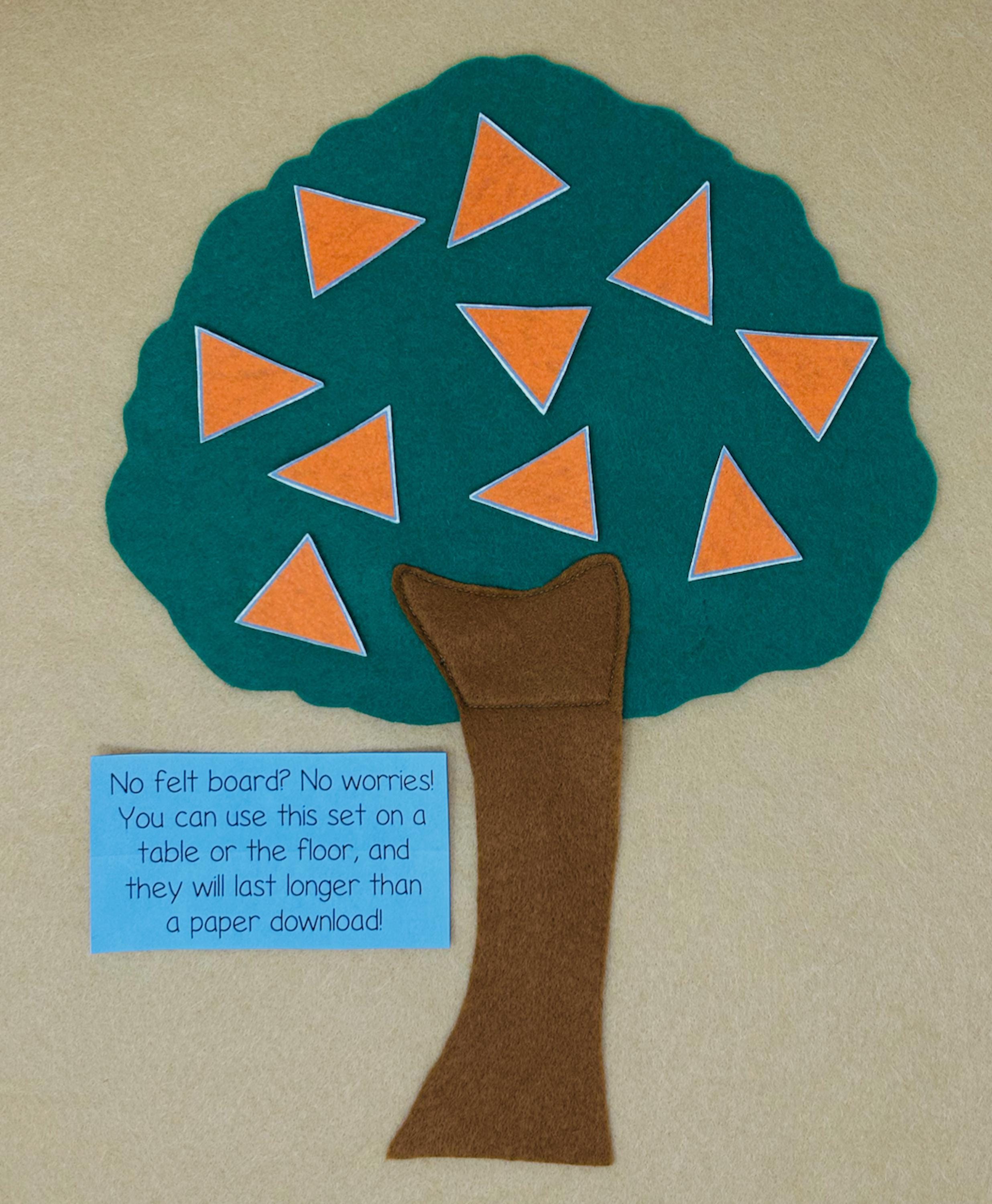 Shape Tree Felt Board Set, Shapes Learning, Color Recognition, Counting ...