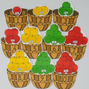 Apple Counting Felt Board Set: Preschool Math Activities - Etsy
