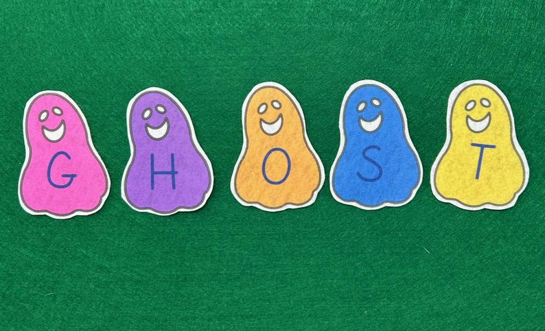 Ghost Felt Board Letters, Felt Board Alphabet, Halloween Matching ...