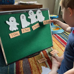 Five Little Ghosts Felt Board Set: Halloween Counting Songs, Preschool ...