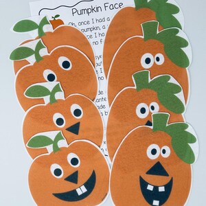 Pumpkin Face Felt Board Song Set: Fall Circle Time Activity, Halloween ...