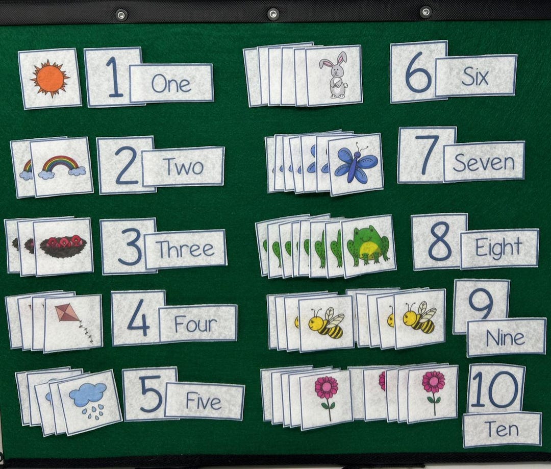 Spring Felt Board Set: Toddler and Preschool Math and Number Counting ...