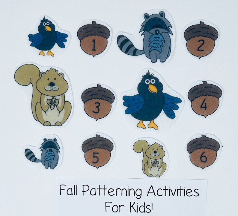 Fall Felt Board Set: Colors, Counting, Woodland Animals - Etsy