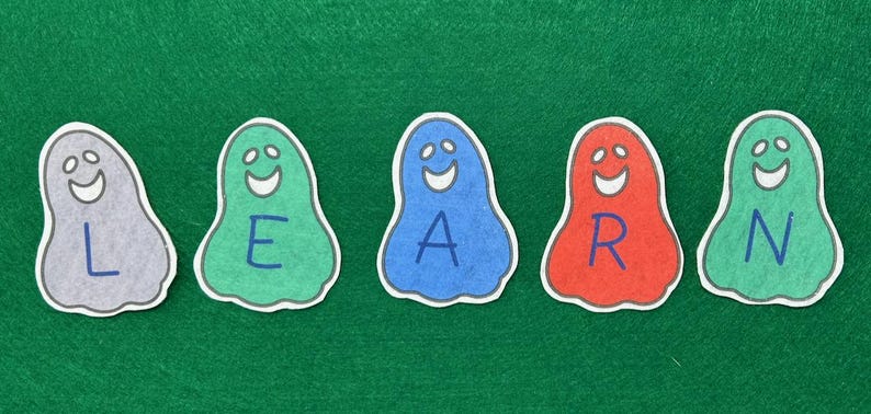 Ghost Felt Board Letters, Felt Board Alphabet, Halloween Matching ...