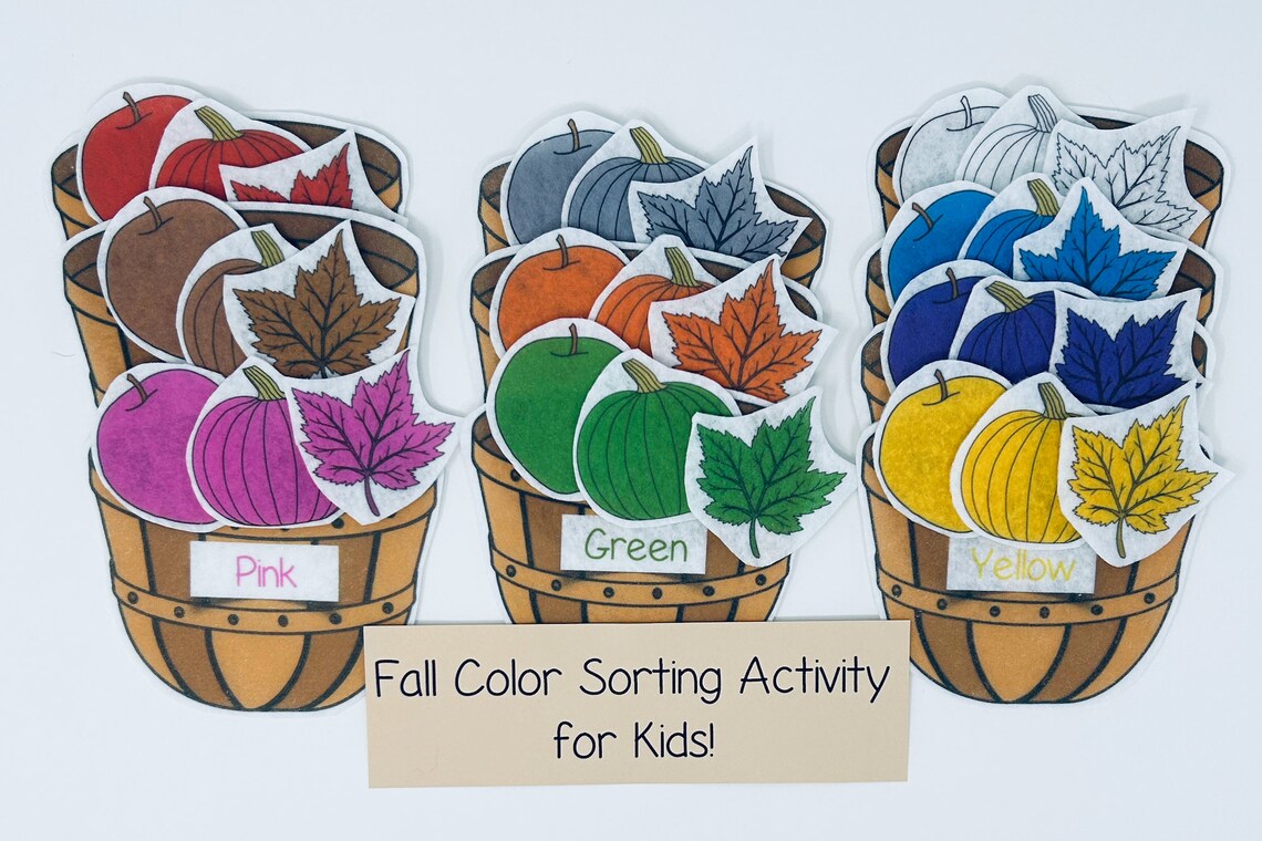 Fall Felt Board Set: Colors, Counting, Woodland Animals - Etsy