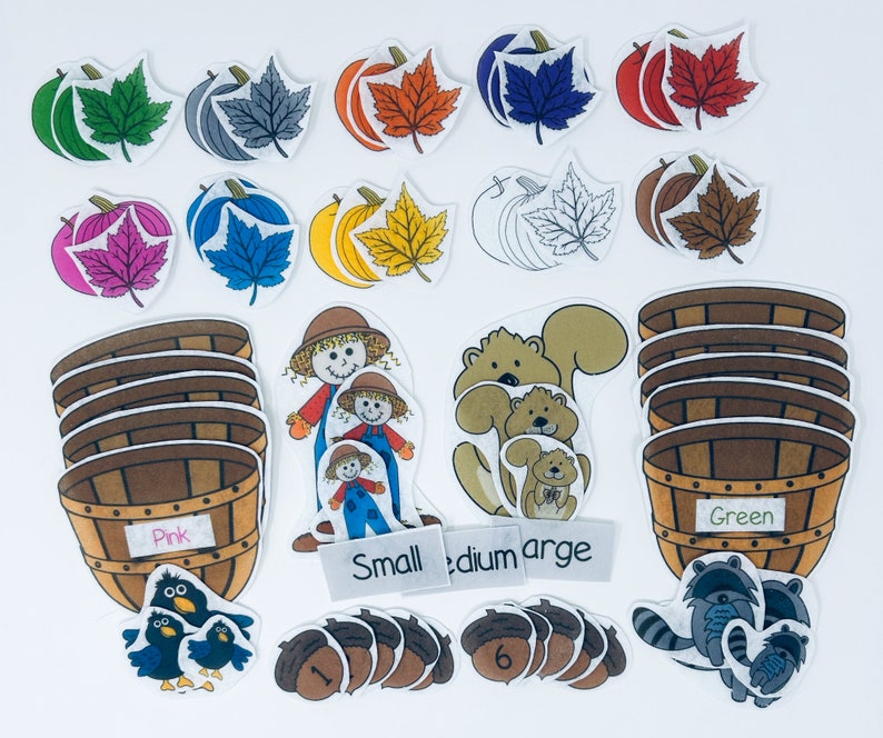 Fall Felt Board Set: Colors, Counting, Woodland Animals - Etsy