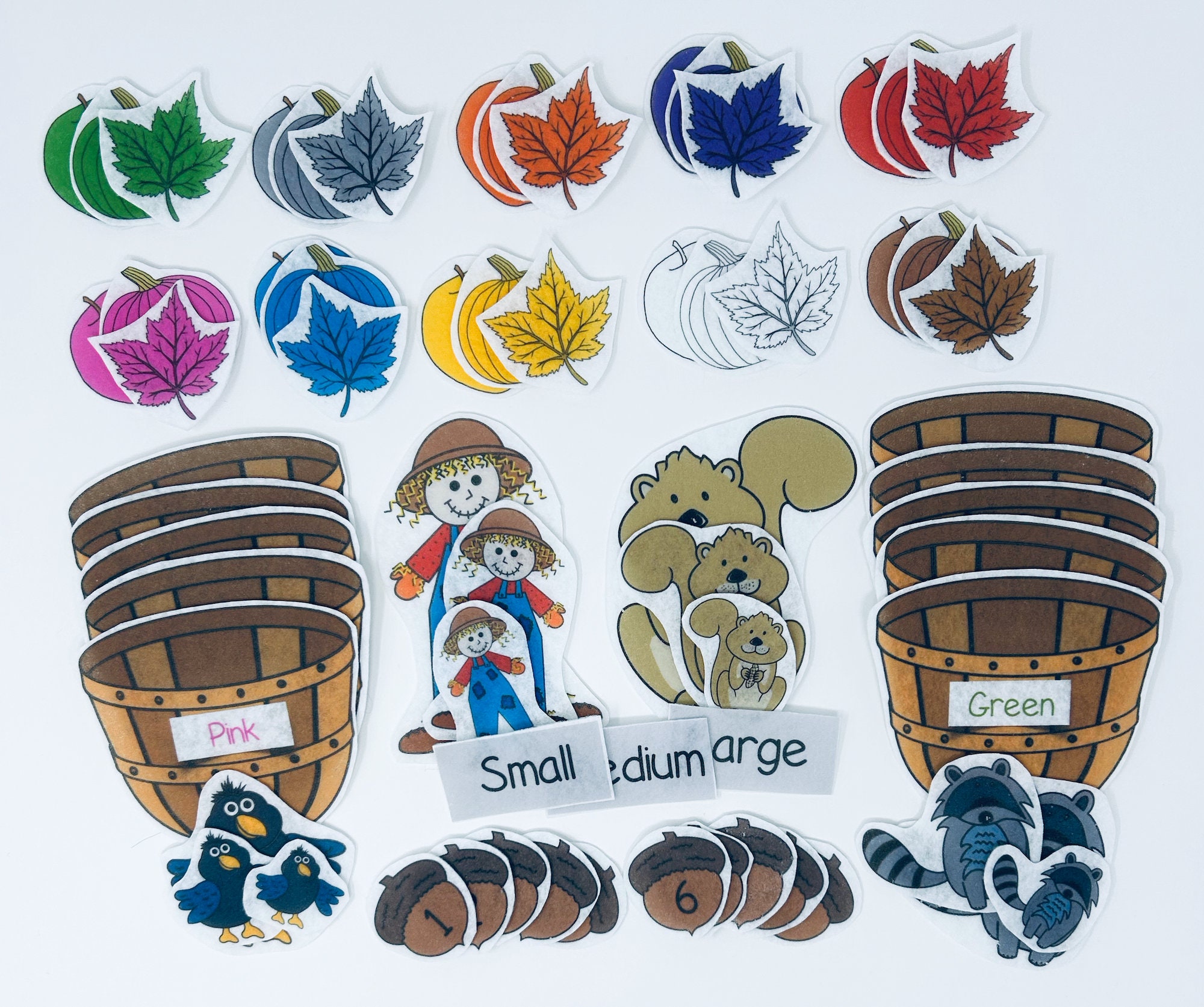 Fall Felt Board Set: Colors, Counting, Woodland Animals - Etsy