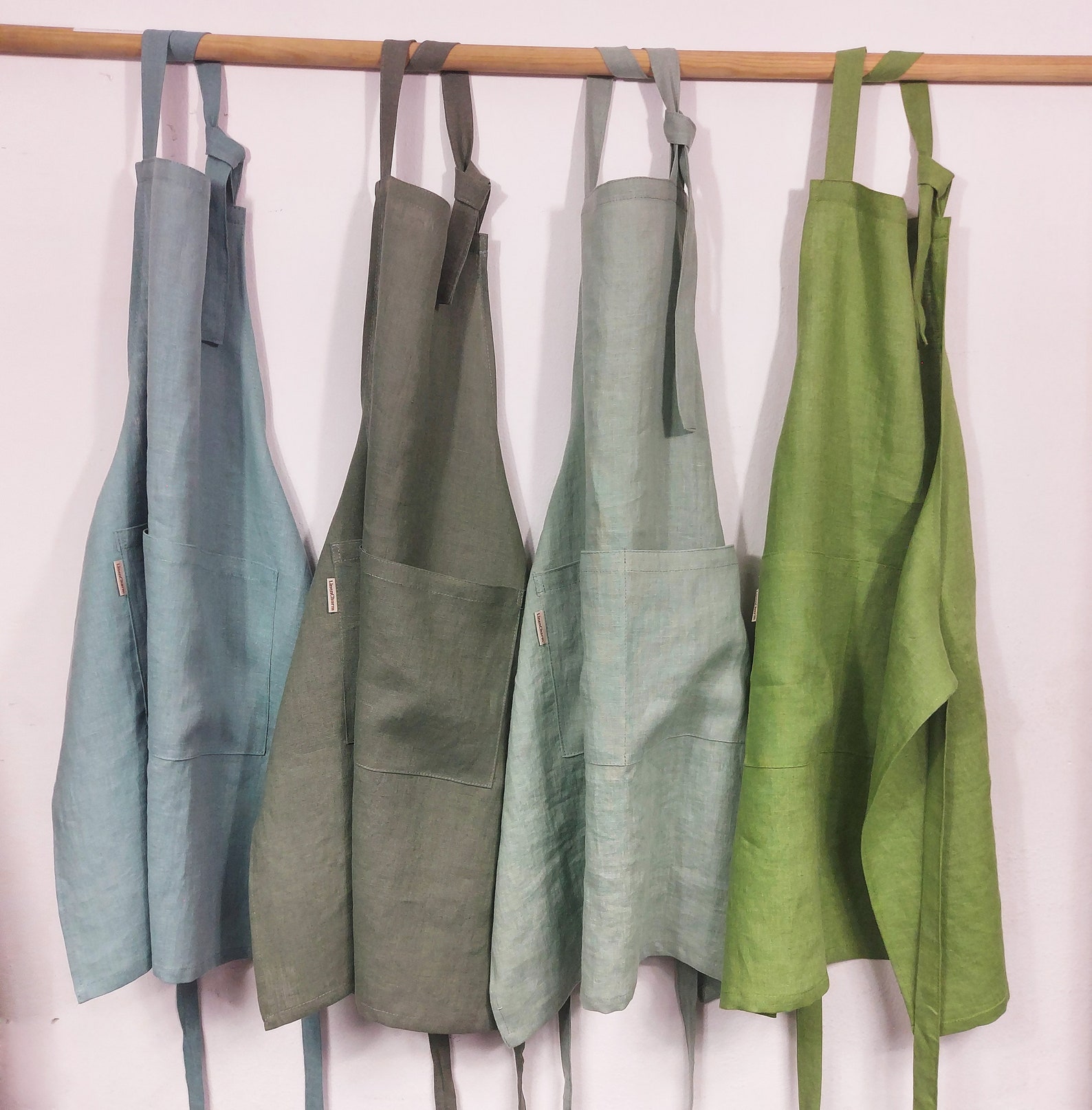 Linen Apron, Linen Apron With Pocket, Apron for Men, Apron Women, 100% ...