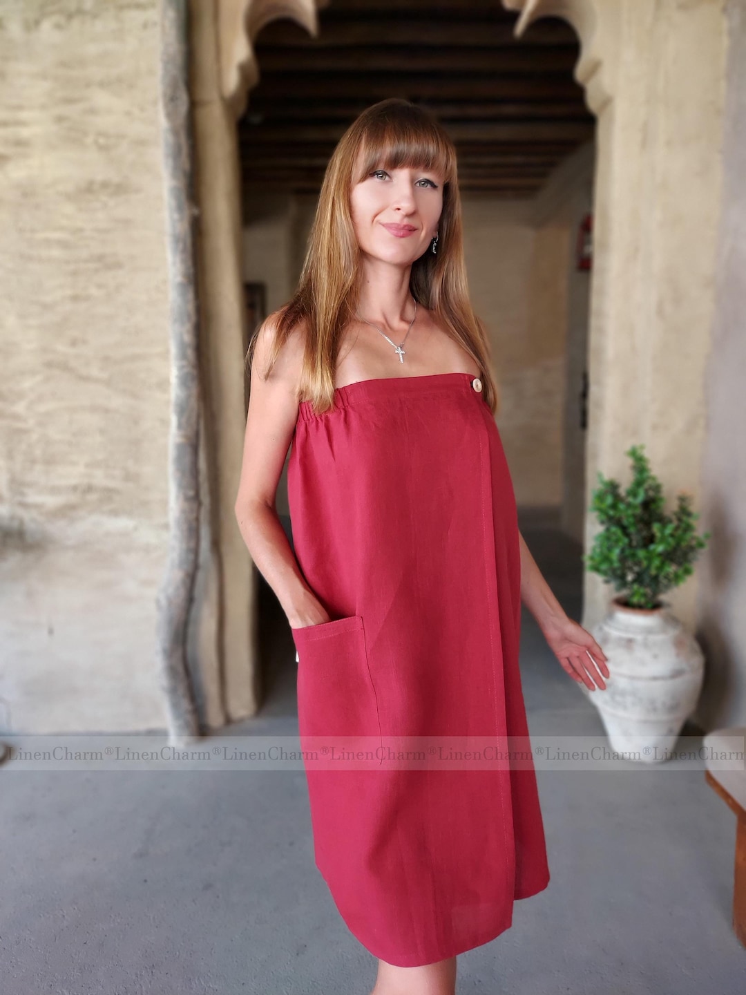 Linen Sauna Pareo, Spa Wrap for Women, Pareo, Kilt for Sauna, Linen 100 ...